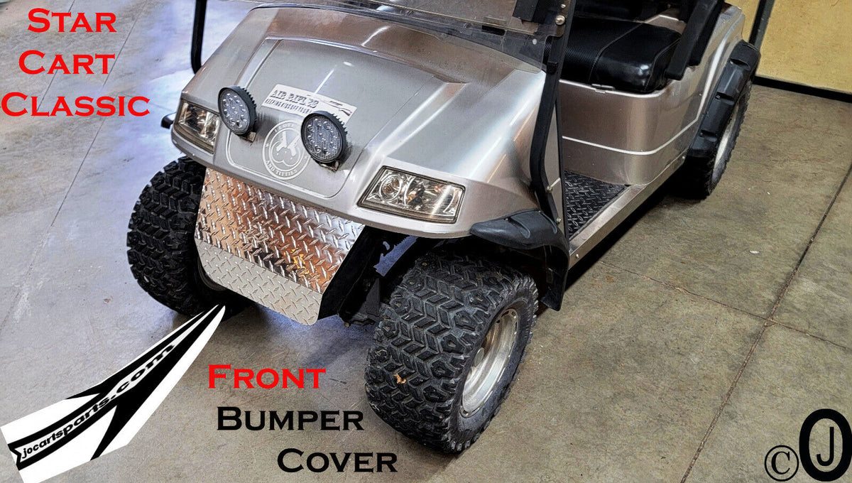 Star ev Classic Golf Cart Highly Polished Aluminum Diamond Plate Bumpe ...