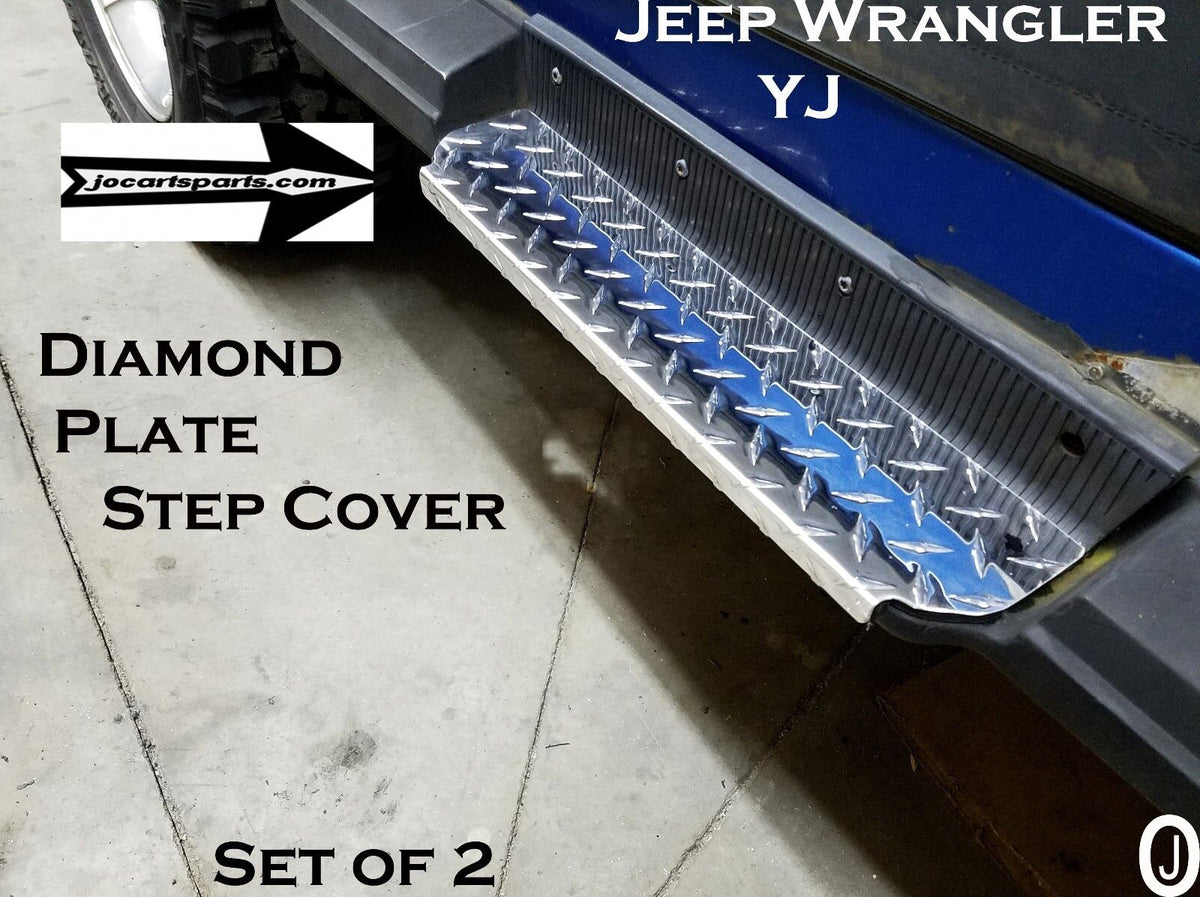 Fits Jeep Wrangler YJ Aluminum Diamond Plate Rocker Step Plate – J & O ...