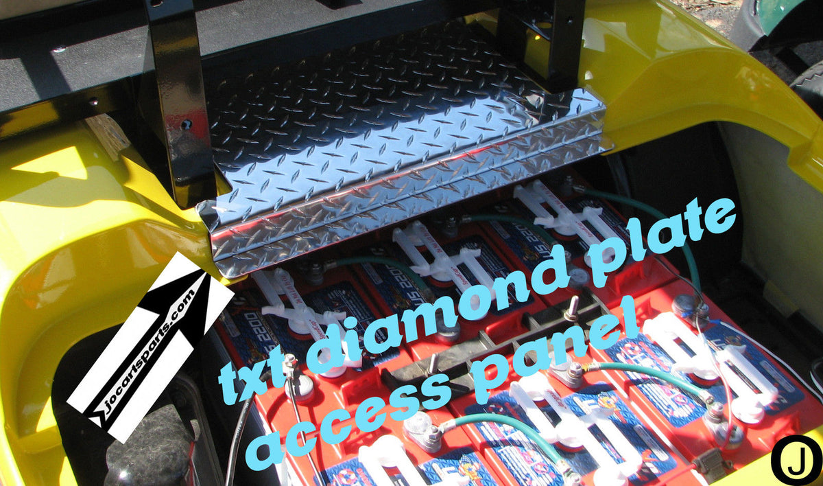 Ezgo TXT Golf Cart Highly Polished Aluminum Diamond Plate ACCESS PANEL ...