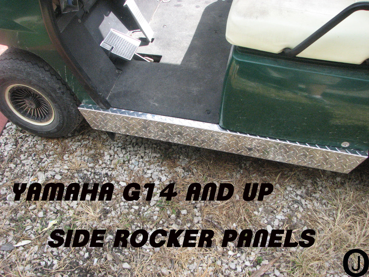 Yamaha G14,G16,G19 & G22 Golf Cart Polished Aluminum Diamond Plate Roc ...